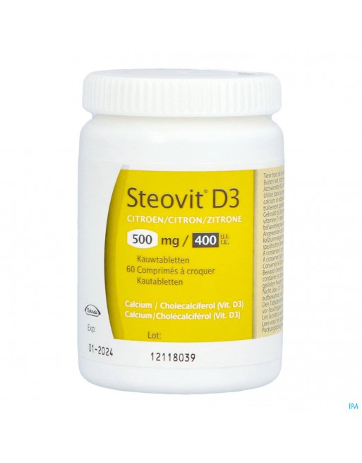 STEOVIT D3 500MG/400IE CITRON 60COMP
