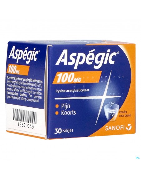Aspegic 100 Pulv 30X 100Mg