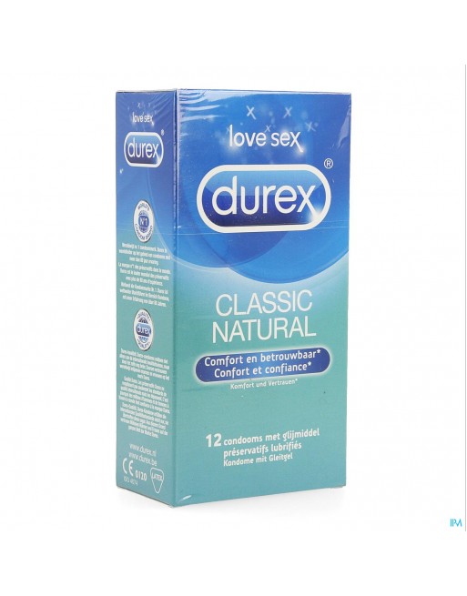DUREX préservatifs Classic Natural 12pces