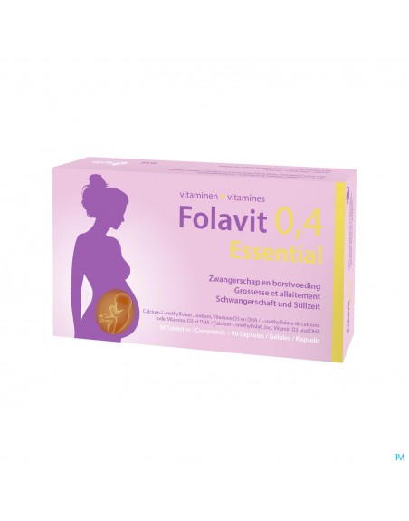 Folavit 0,4mg Essential Comp 90 + Caps 90 Nf